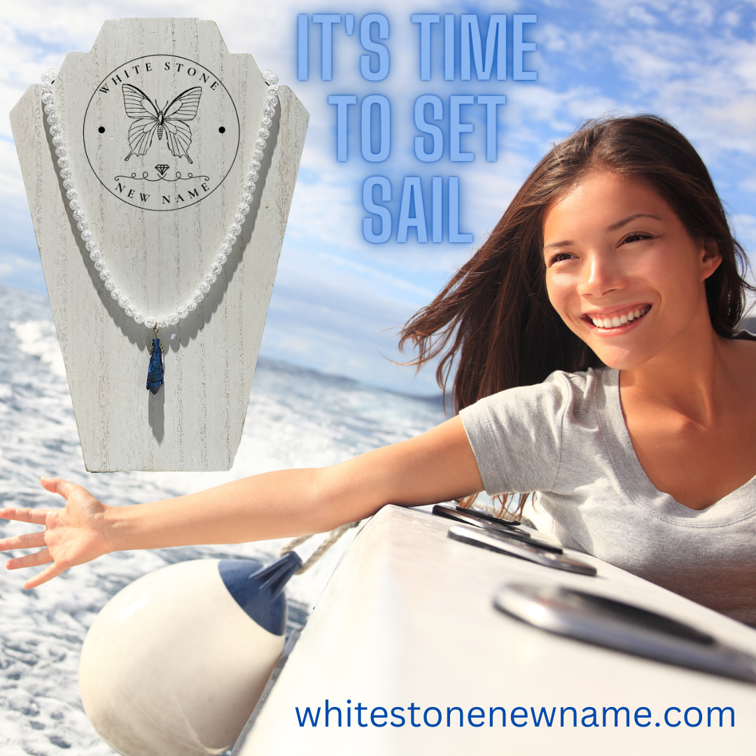 Pioneers-Uncharted Territory Blue Column Pendant Quartz Necklace ...